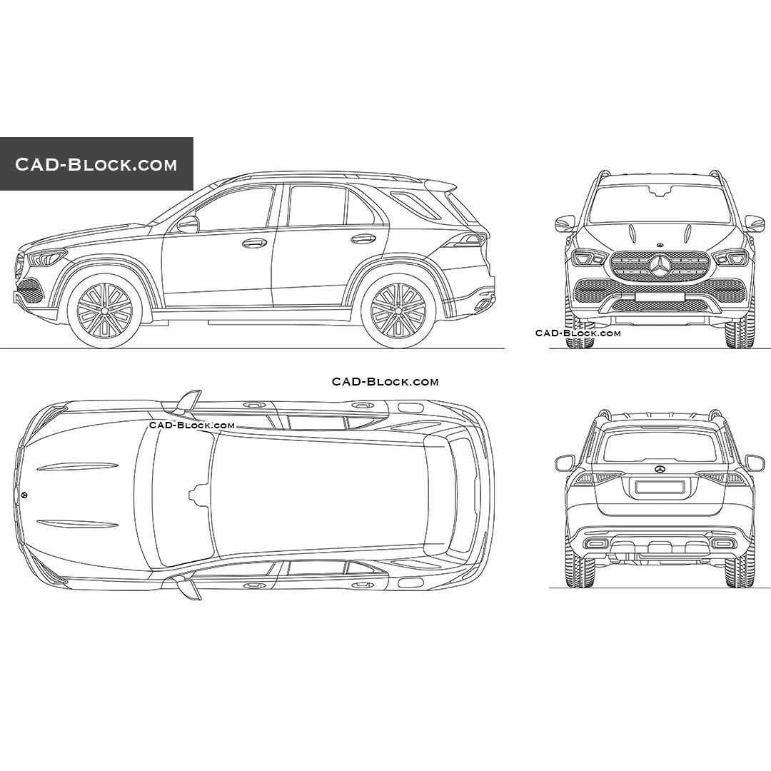 Mercedes-Benz GLE (2019) - Vector car drawings