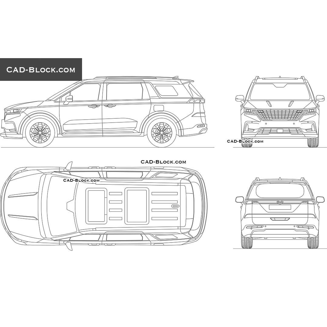 Kia Carnival - Vector car drawings