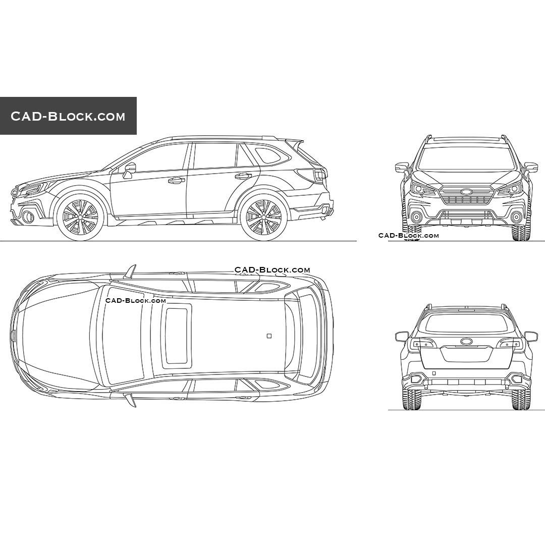 Subaru Outback - Vector car drawings
