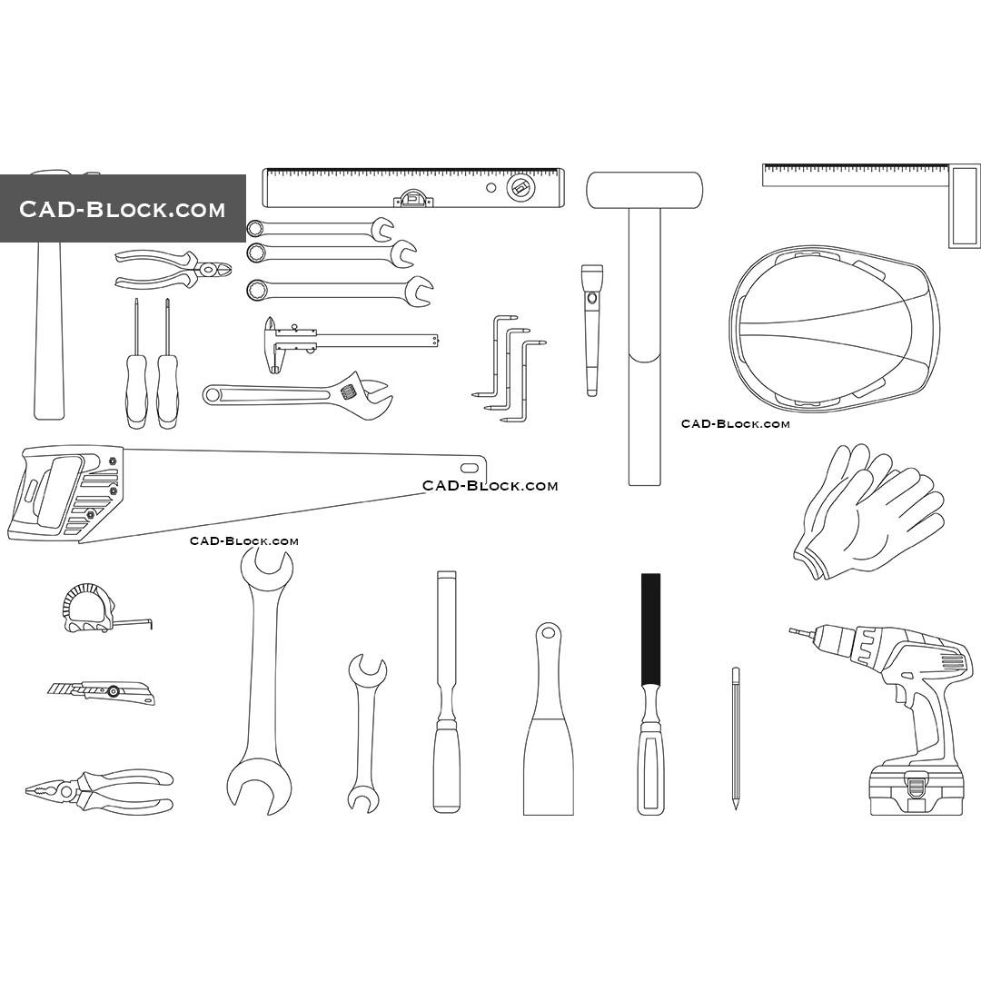 Construction Tools - CAD Blocks, AutoCAD, DWG