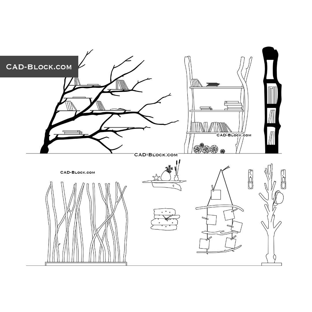 Wooden Decoration - CAD Blocks, AutoCAD, DWG