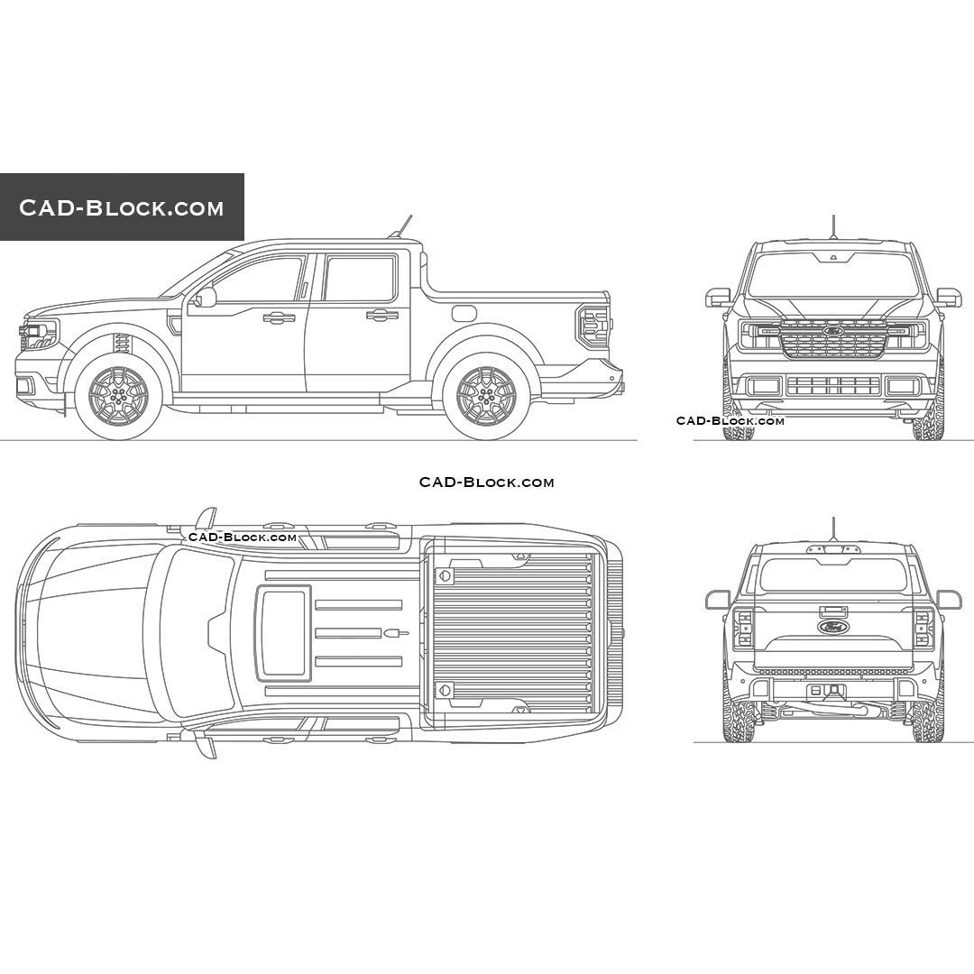 Ford Maverick XLT - Vector car drawings