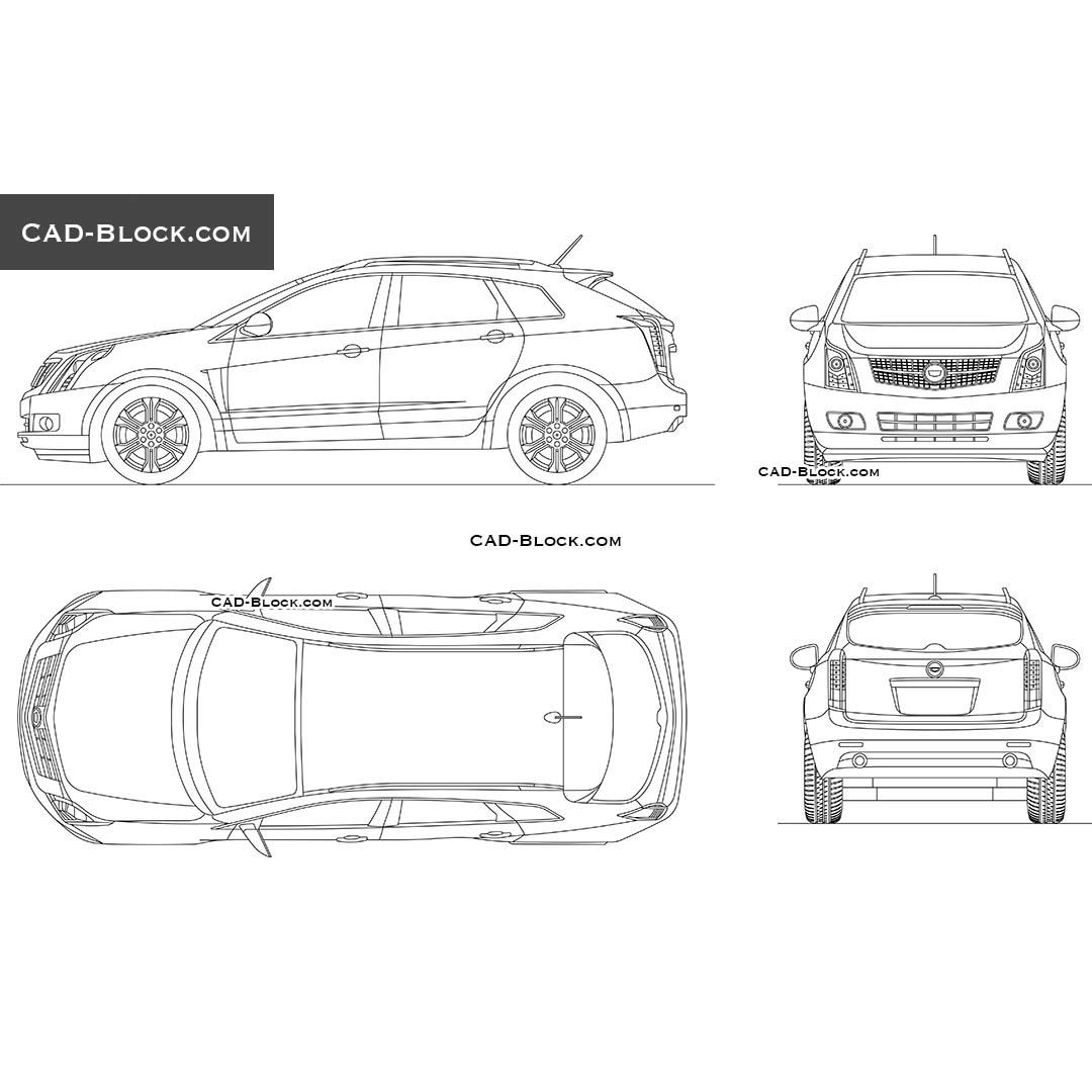 Cadillac SRX - Vector car drawings