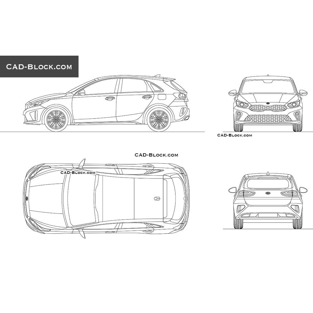 Kia Ceed GT line - Vector car drawings