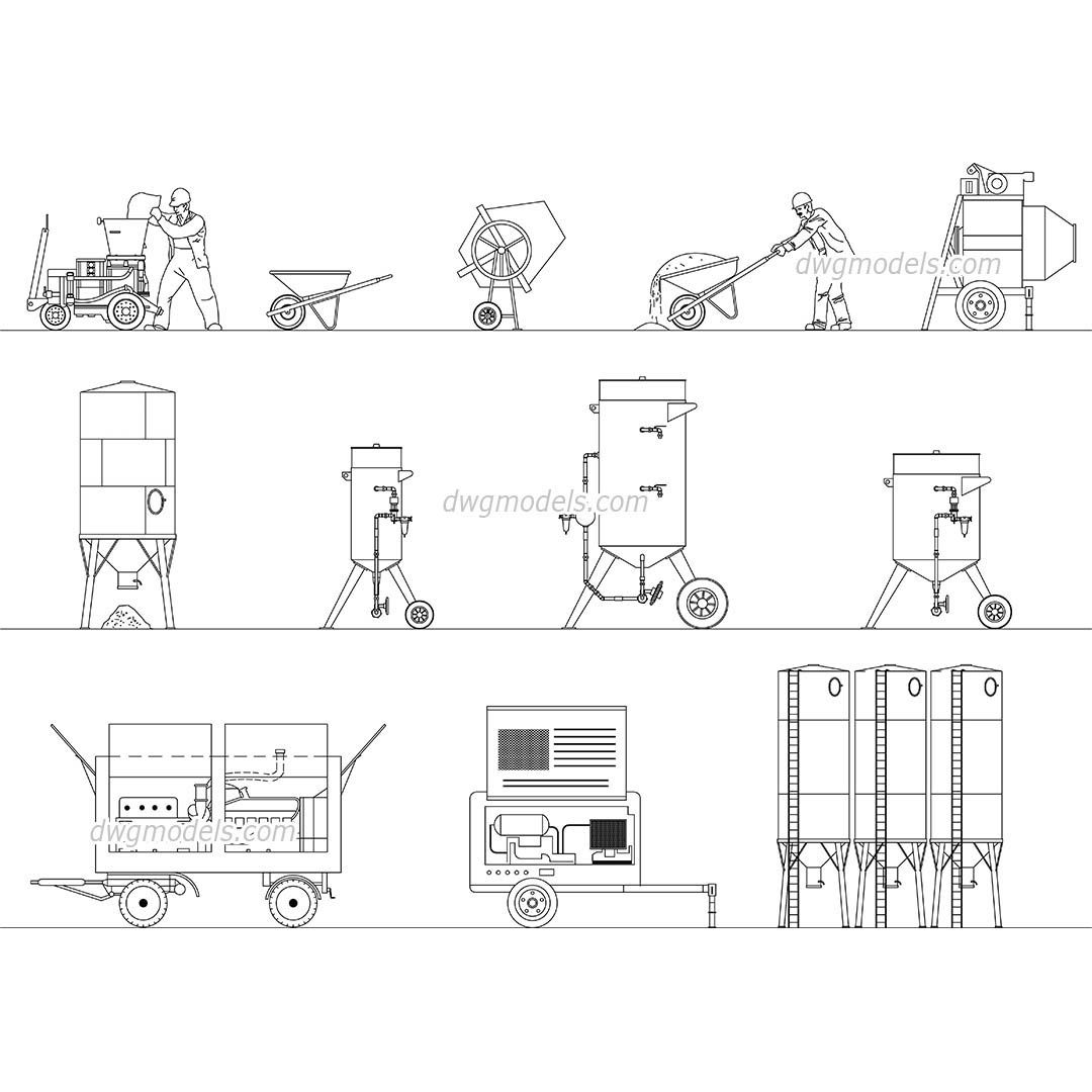 Building equipment - drawing for 3D modeling