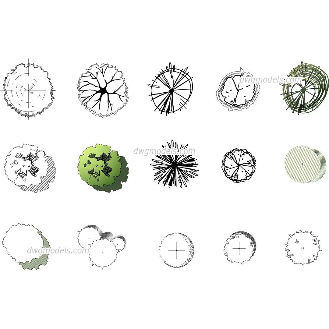 The Best Trees in Plan - DWG File (AutoCAD)