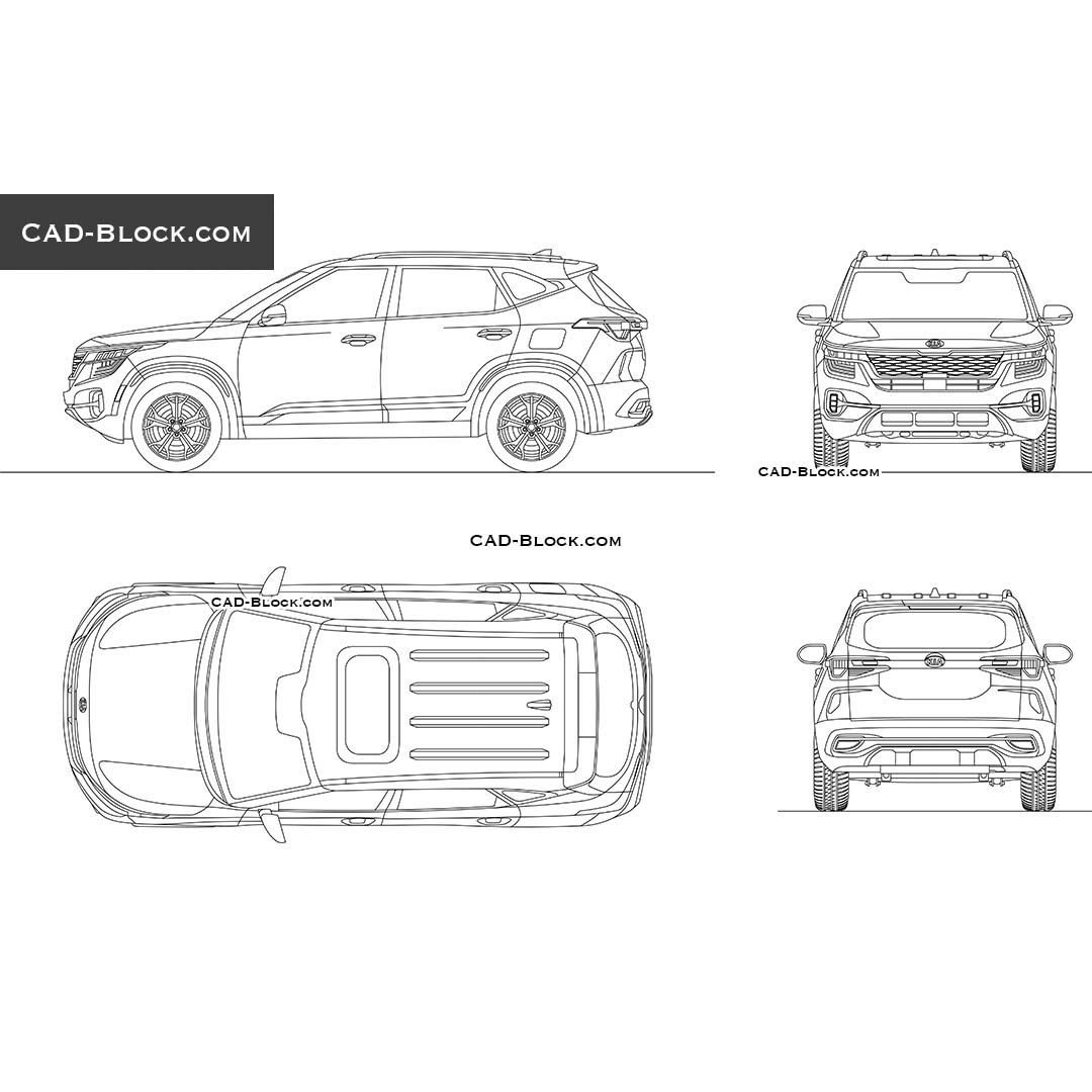 Kia Seltos - Vector car drawings