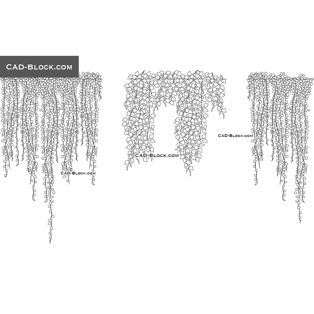 Hanging Plant - CAD Blocks, AutoCAD, DWG