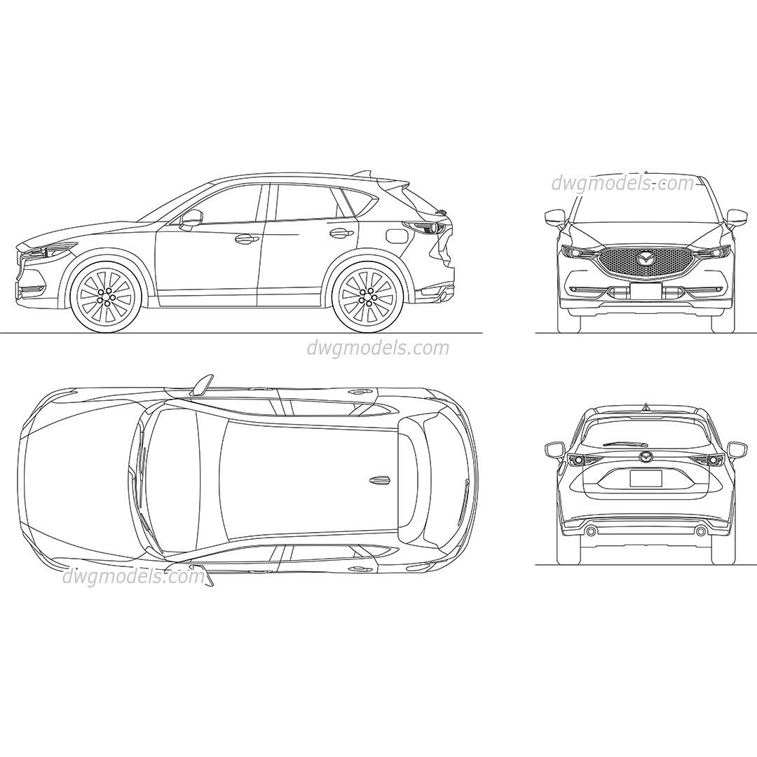 Mazda CX-5 - drawing for 3D modeling