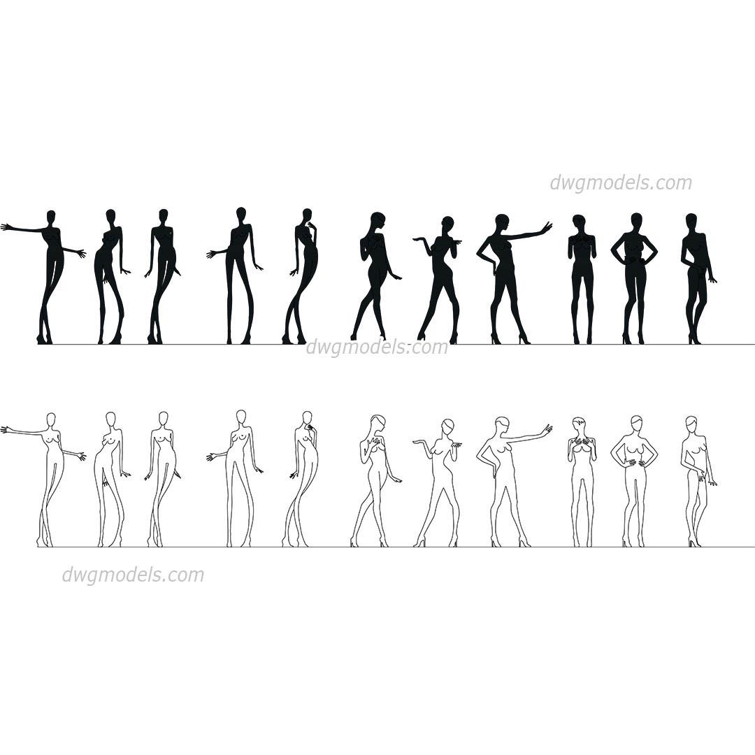 Mannequins Pack - DWG File (AutoCAD)