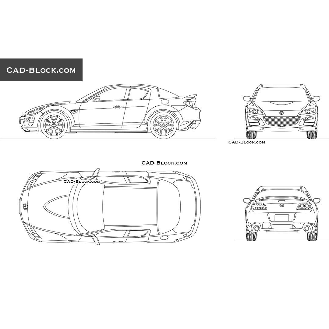 Mazda RX8 - Vector car drawings