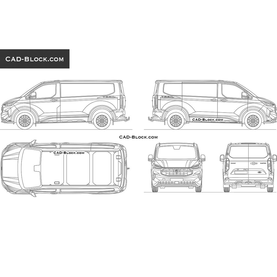 Ford Transit Custom Trail - Vector Drawing