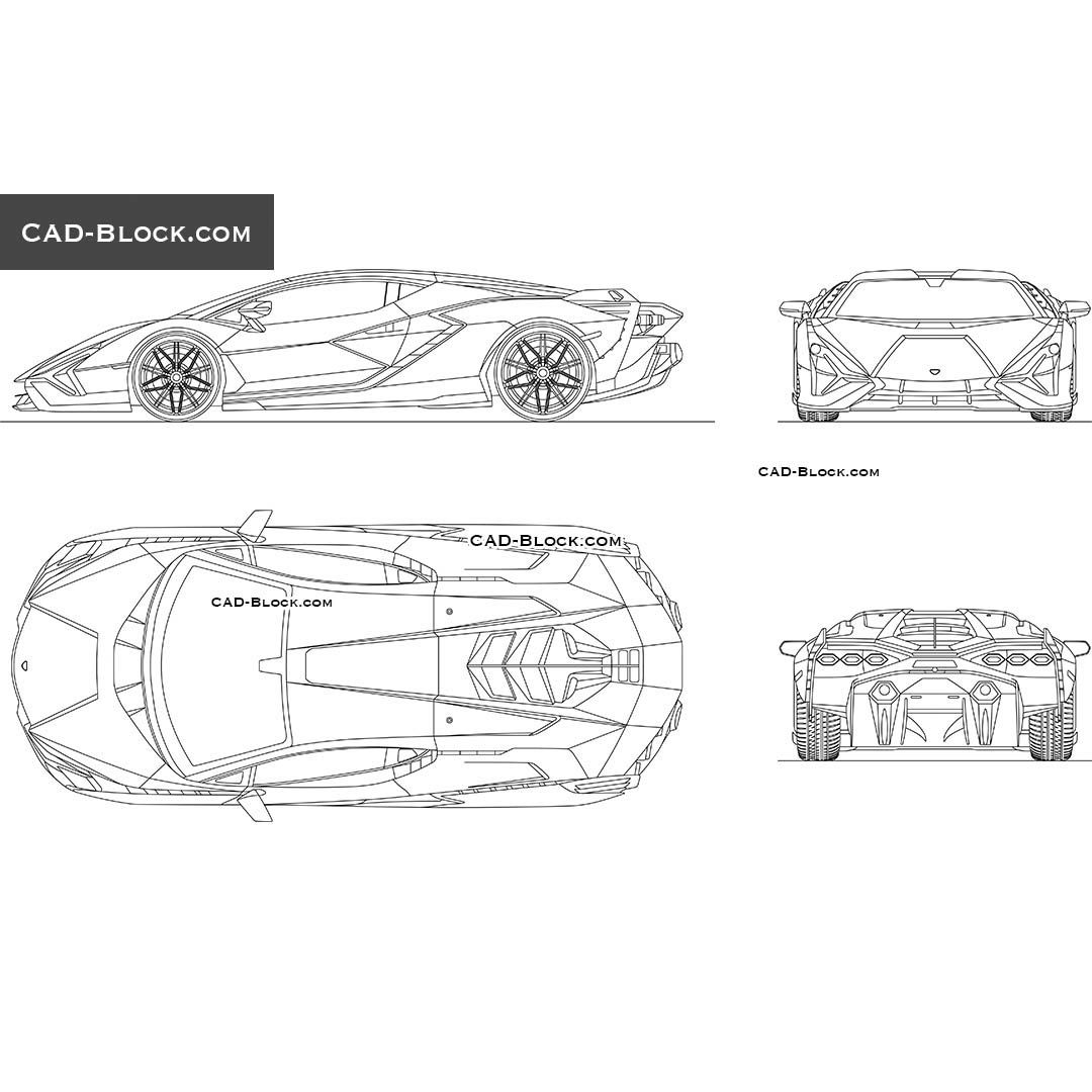 Lamborghini Sian - Vector car drawings