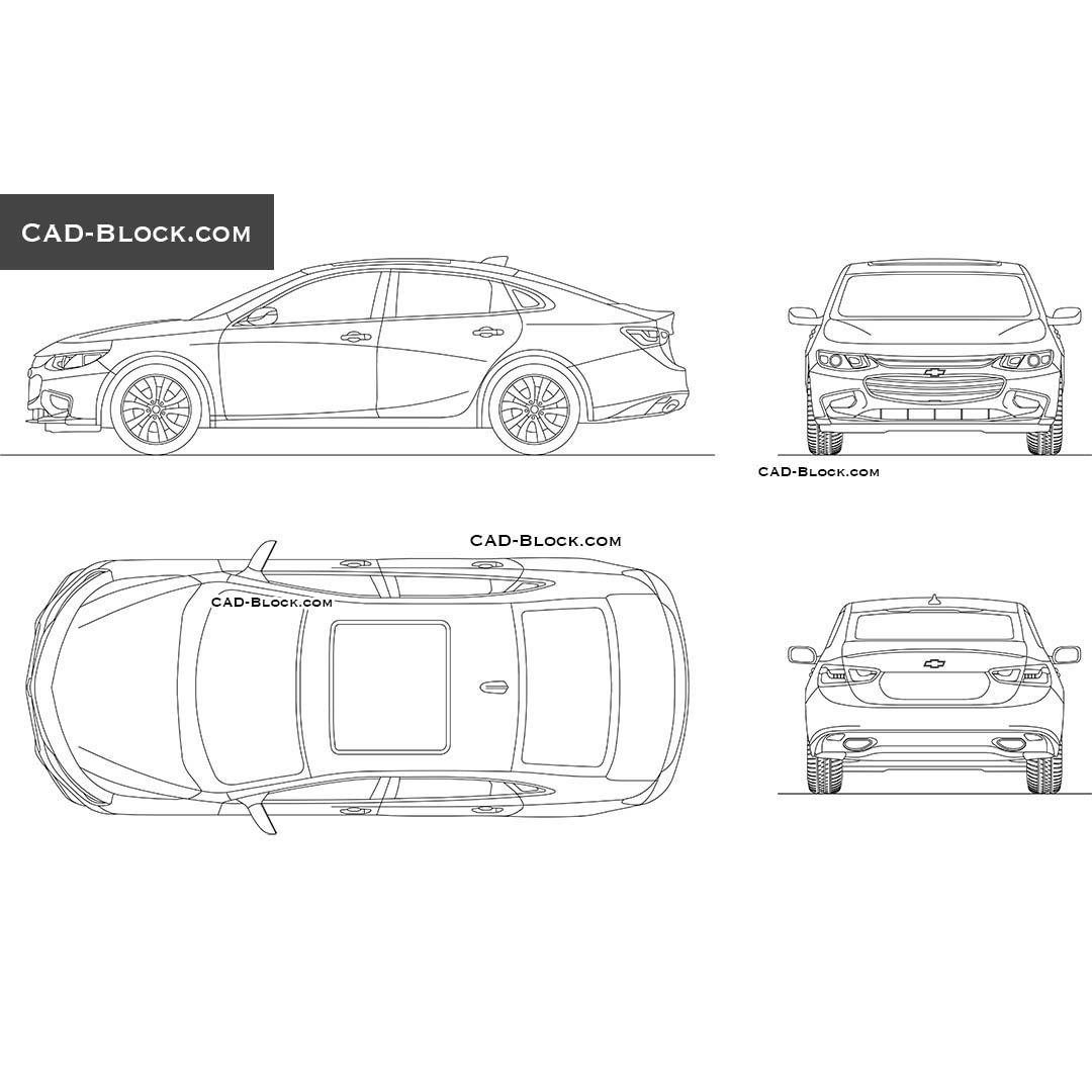 Chevrolet Malibu - Vector car drawings