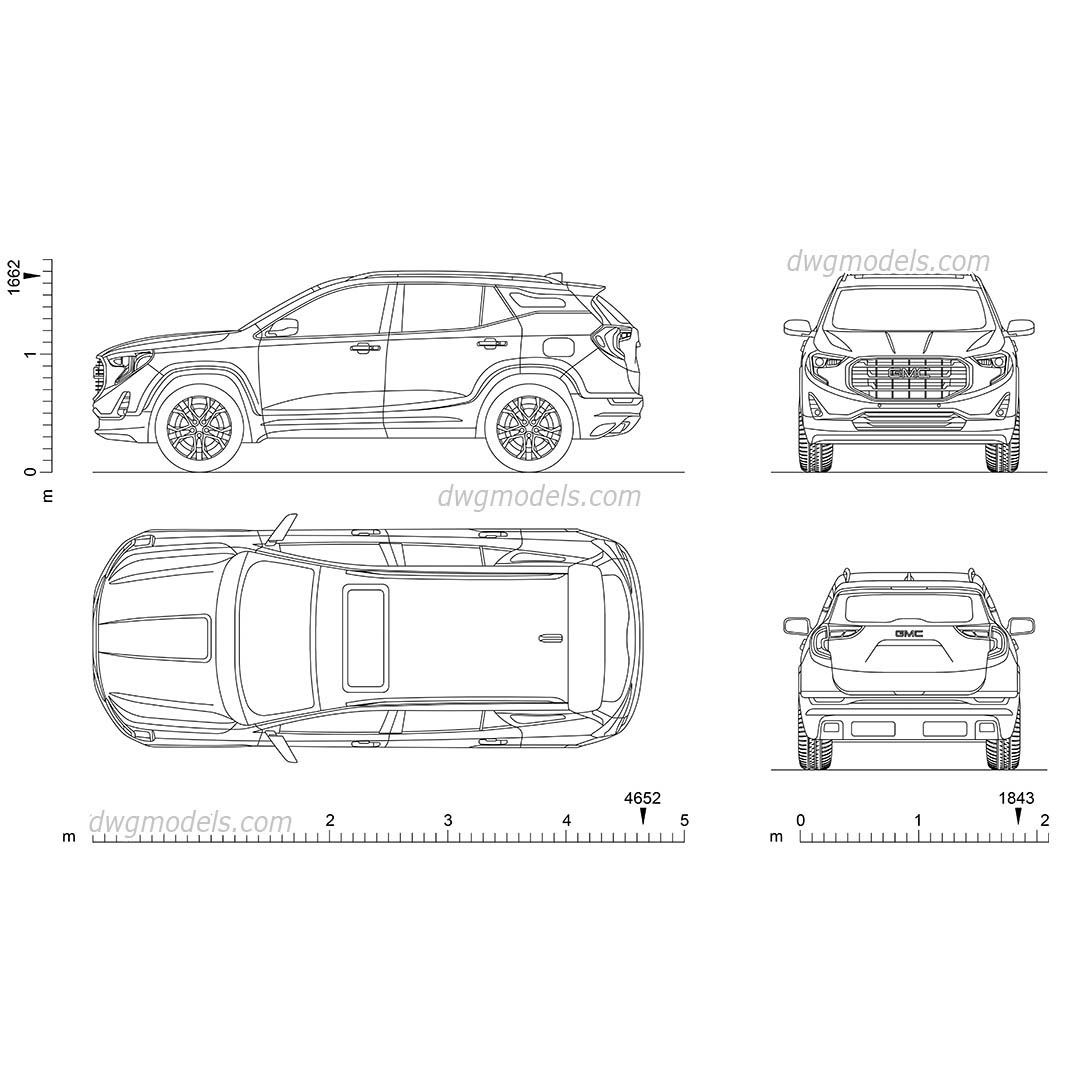 GMC Terrain - drawing for 3D modeling