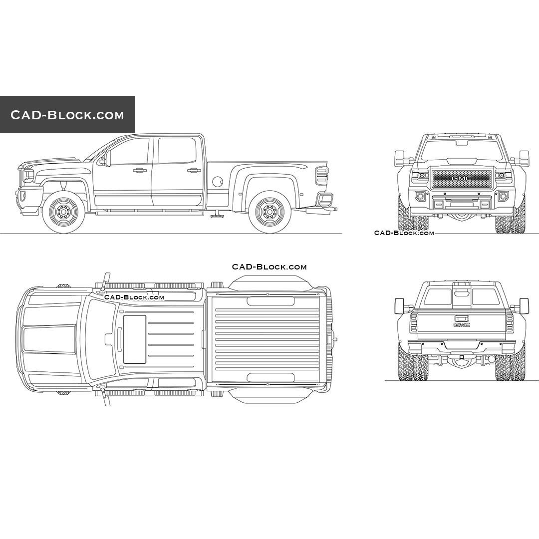 GMC Sierra HD - Vector car drawings
