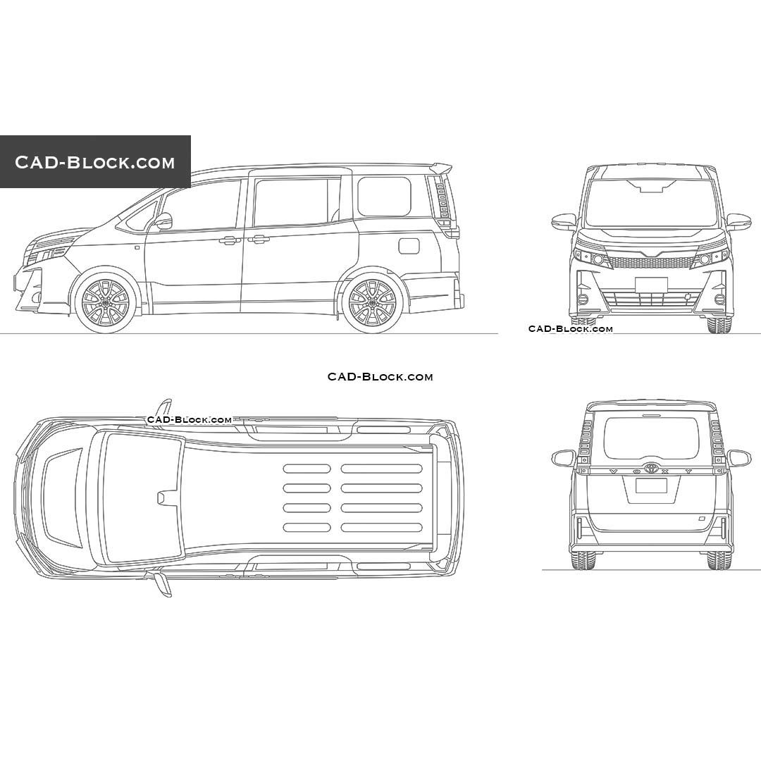 Toyota Voxy GR-Sport - Vector car drawings