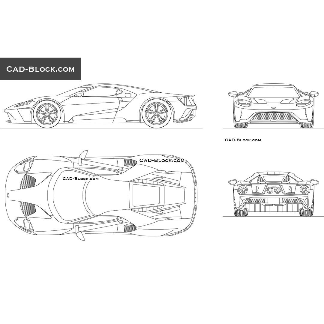 Ford GT (2019) - Vector car drawings