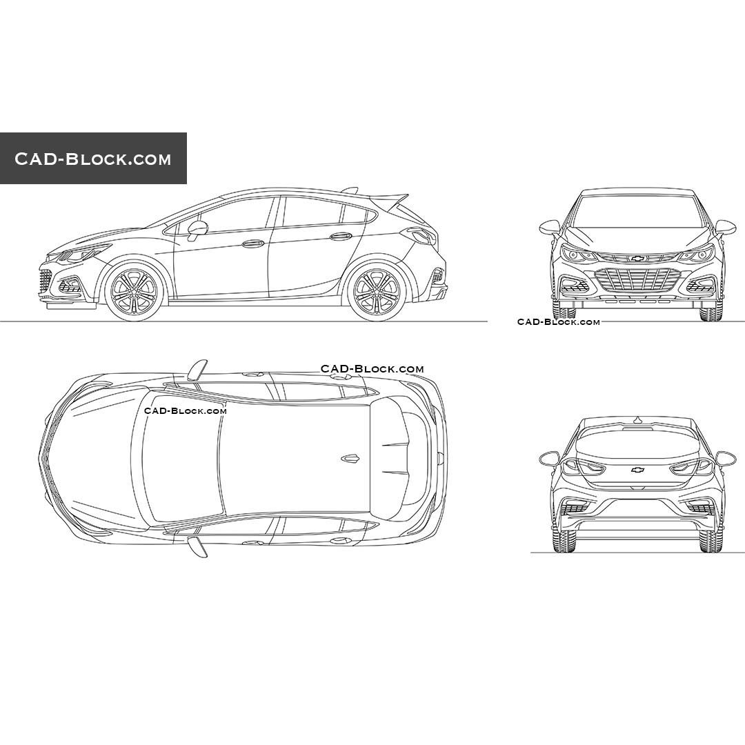 Chevrolet Cruze - Vector car drawings