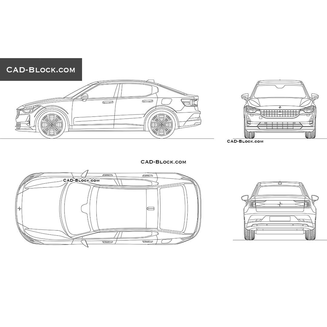 Polestar 2 - Vector car drawings