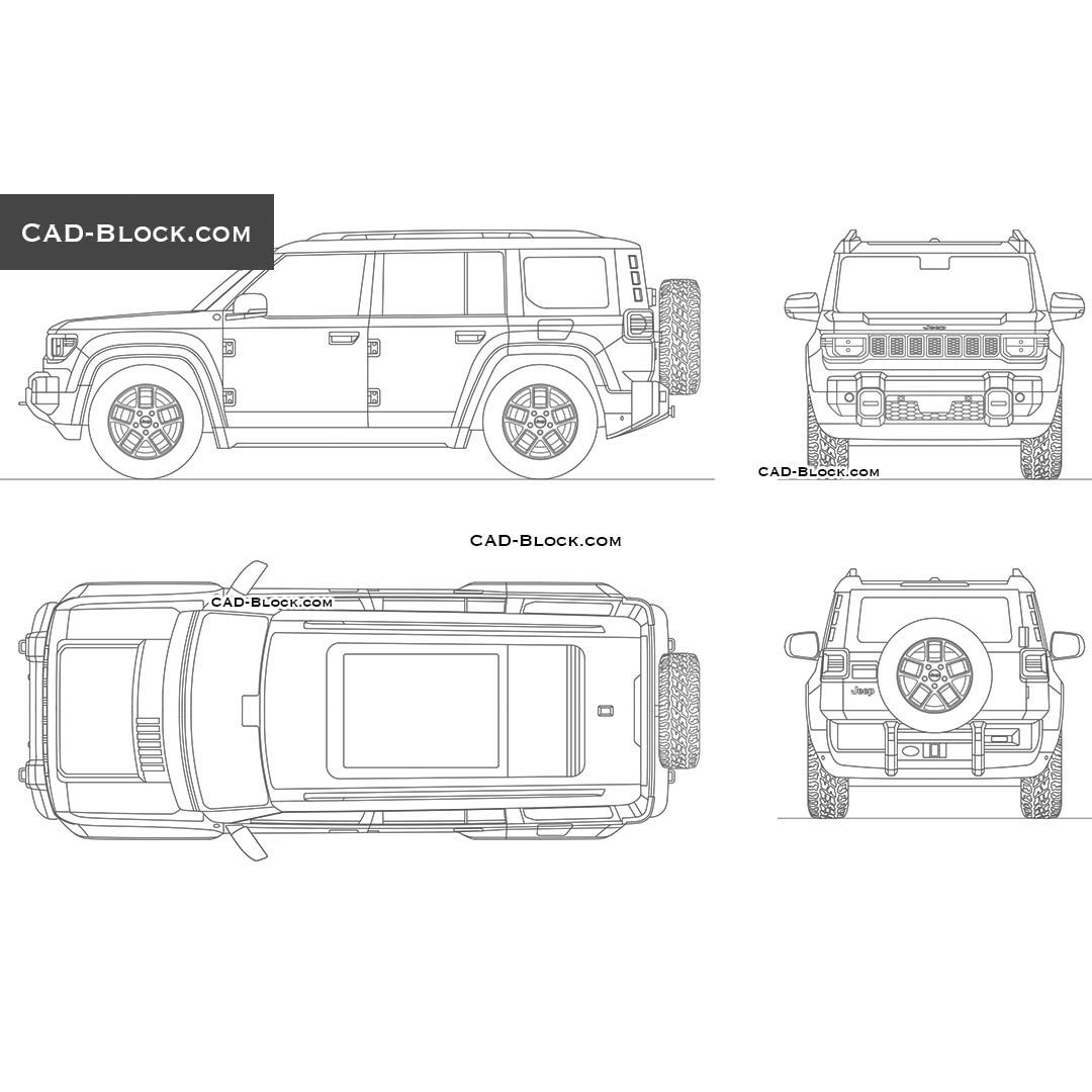 Jeep Cj Cad Drawing