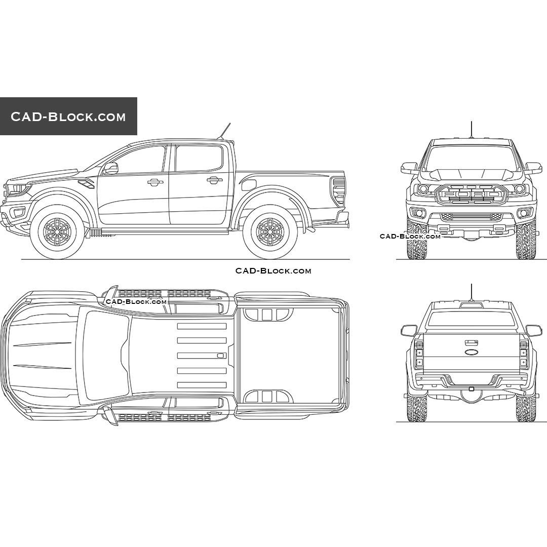 Ford Ranger Raptor - Vector car drawings