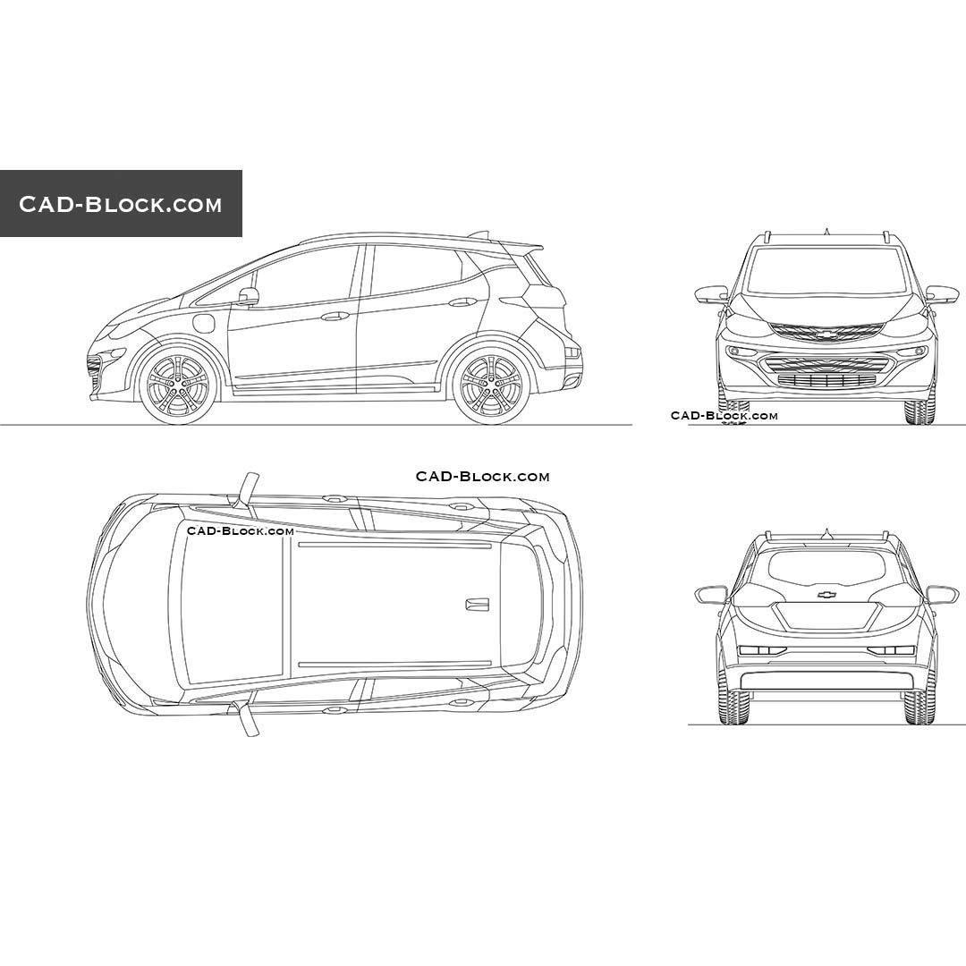 Chevrolet Bolt EV - Vector car drawings