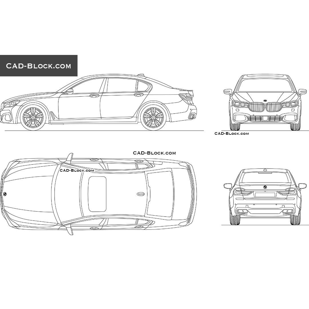 BMW 7 Series - Vector car drawings
