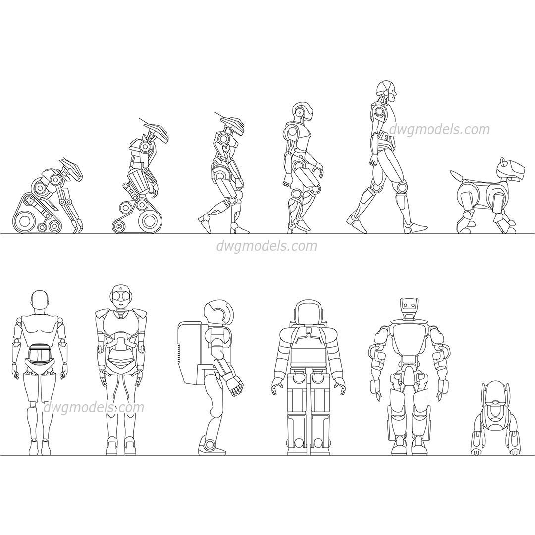Robots - DWG File (AutoCAD)