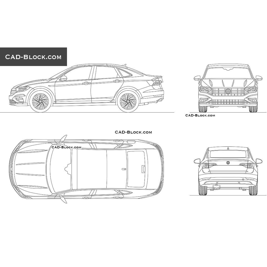 Volkswagen Jetta - Vector car drawings