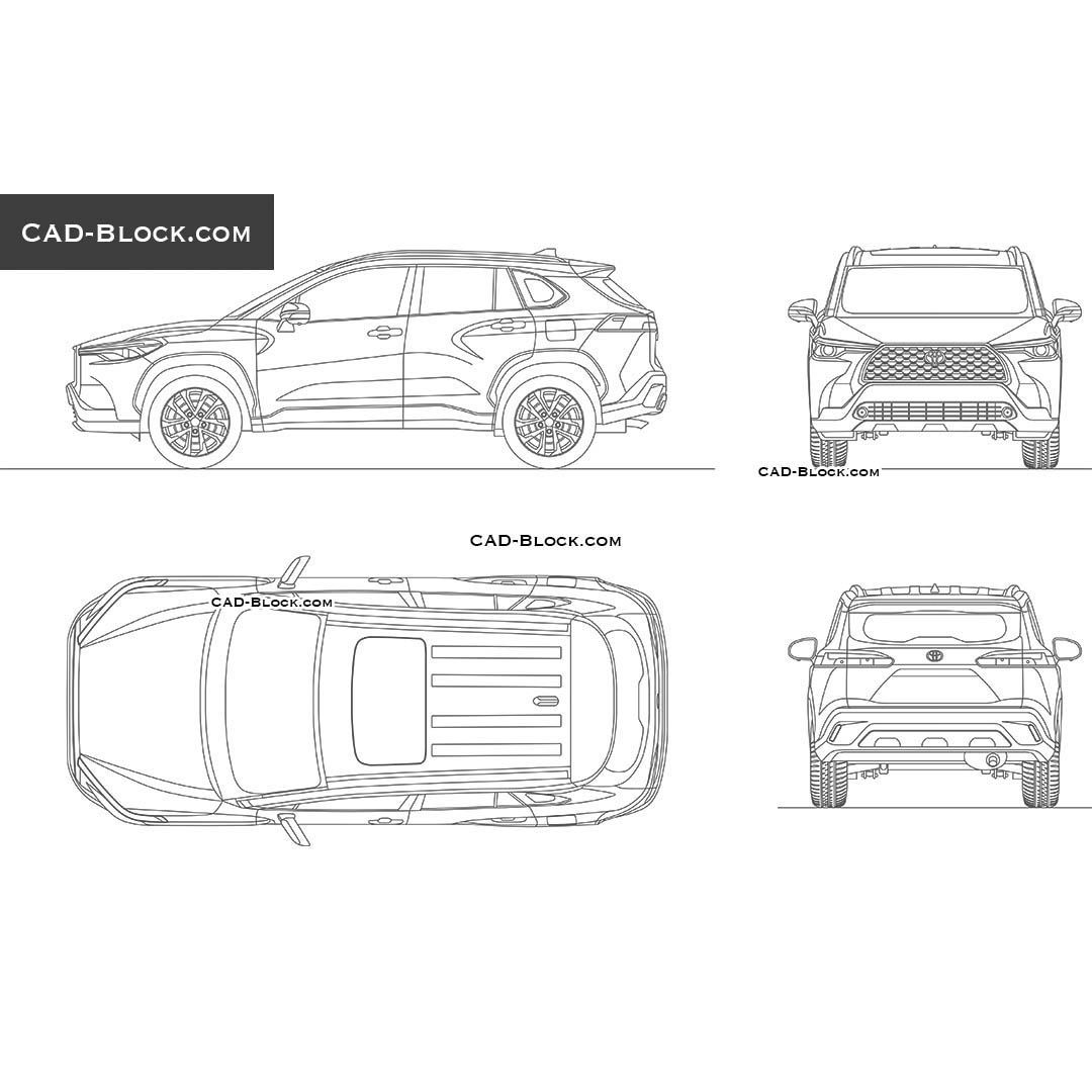 Toyota Corolla Cross - Vector car drawings
