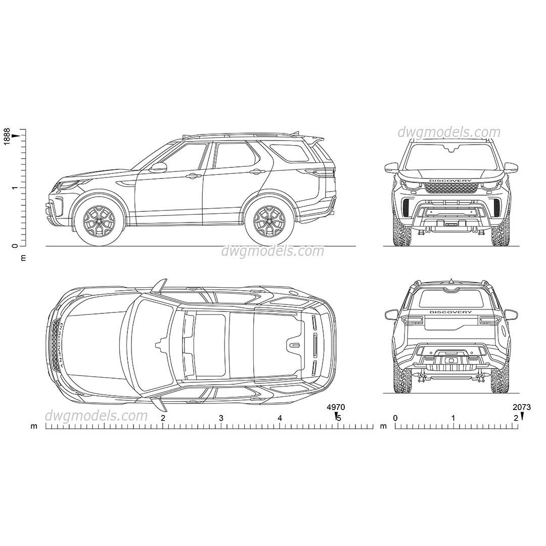 Land Rover Discovery SVX - drawing for 3D modeling