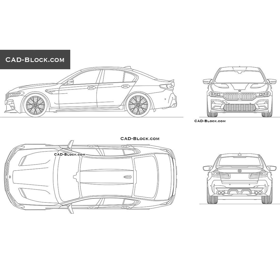 BMW M5 CS (F90) - Vector car drawings