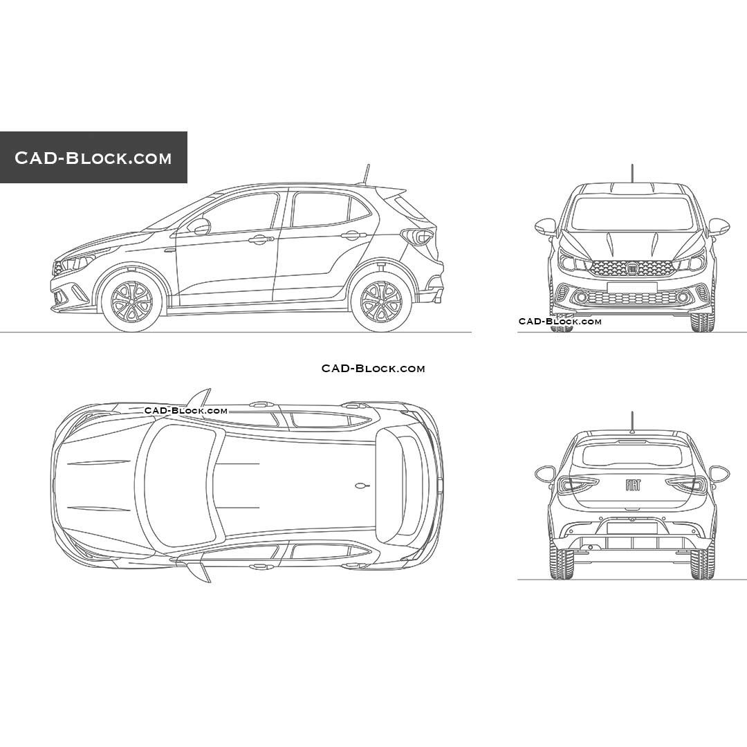 Fiat Argo - Vector car drawings