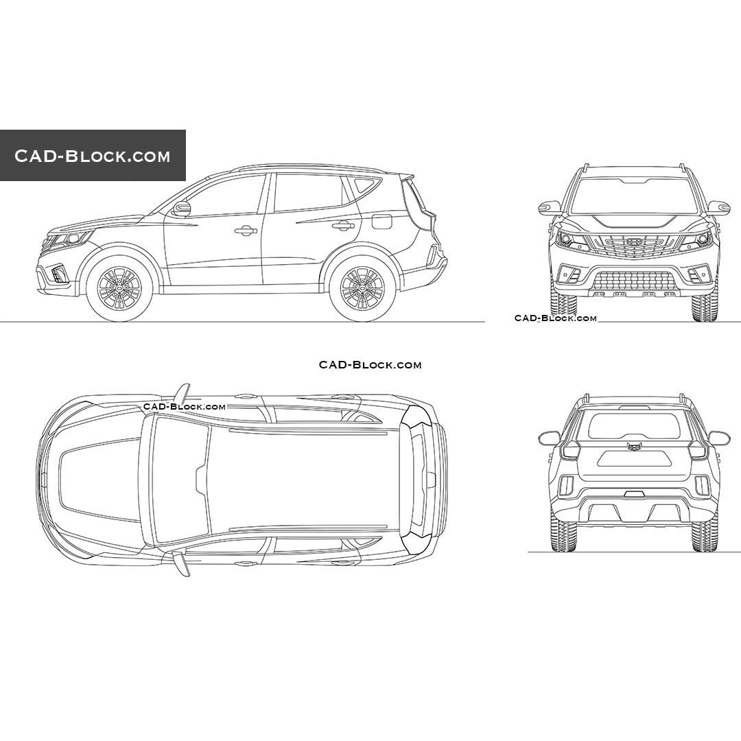 Geely Vision X6 - Vector car drawings