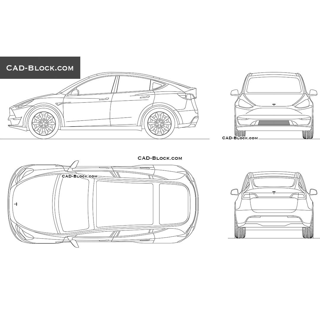 Tesla model y drawing store