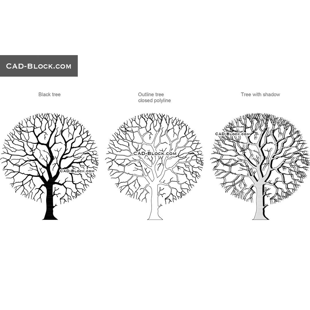 Round Tree - CAD Blocks, AutoCAD, DWG