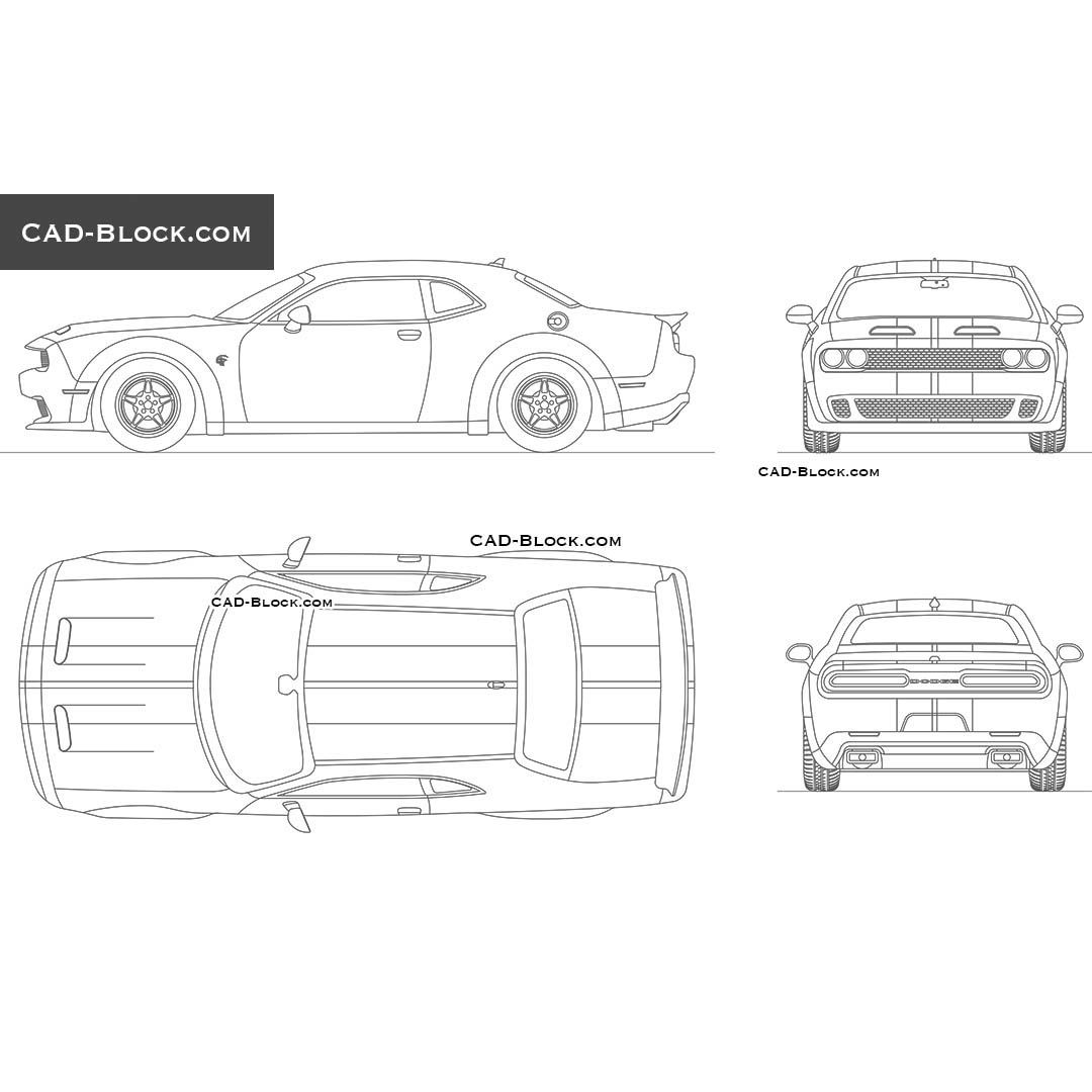 Dodge Challenger SRT - Vector car drawings