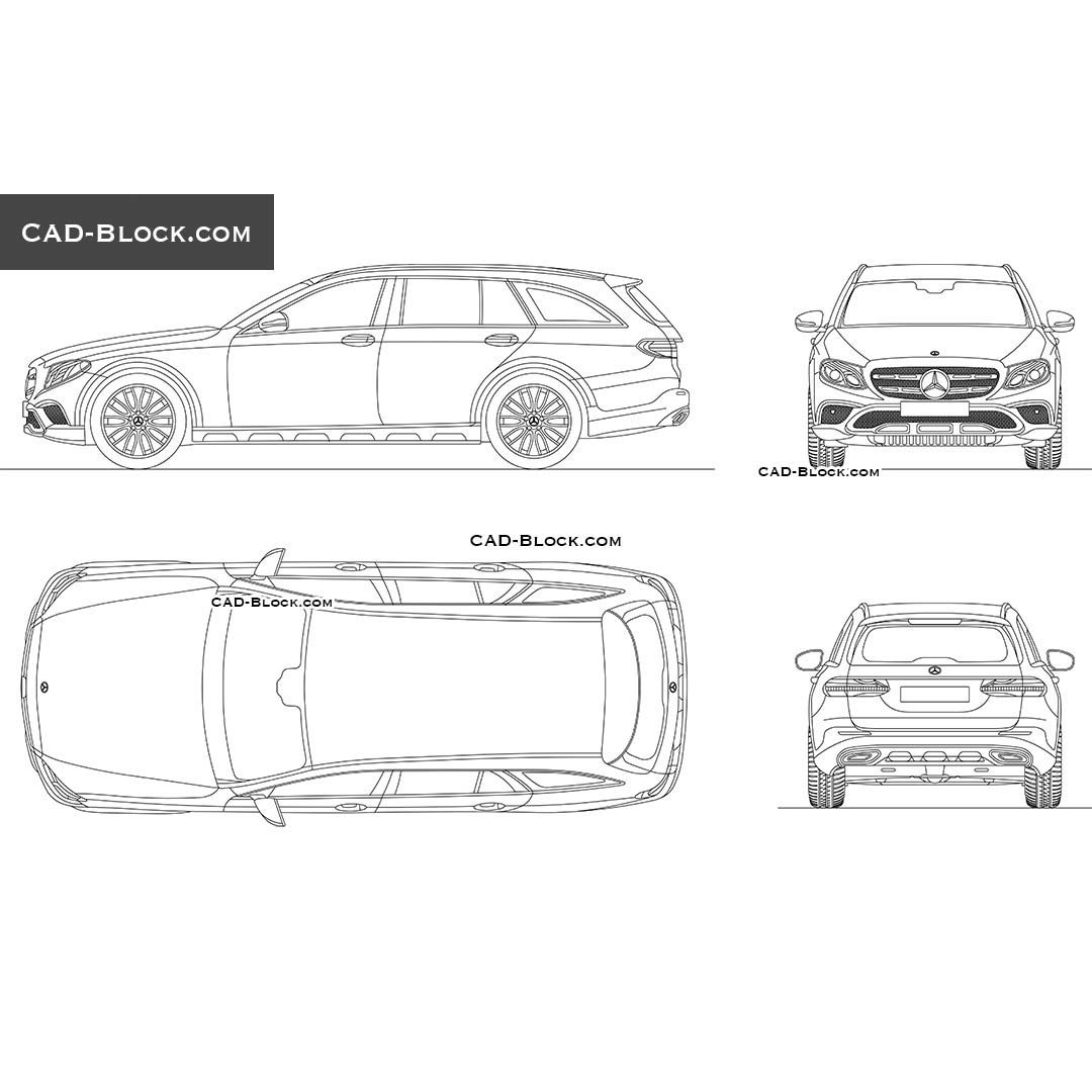 Mercedes-Benz Е-Class All Terrain - Vector car drawings