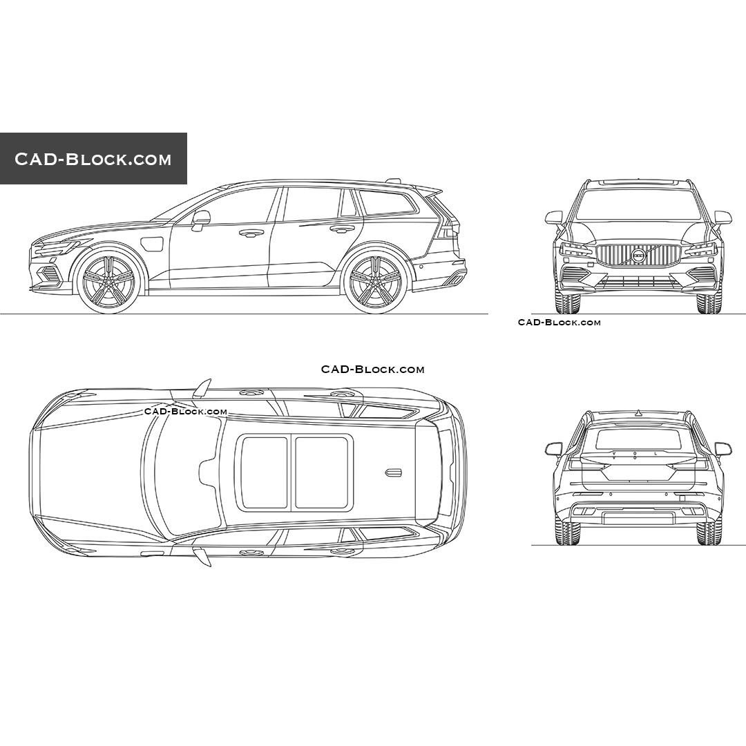 Volvo V60 - Vector car drawings