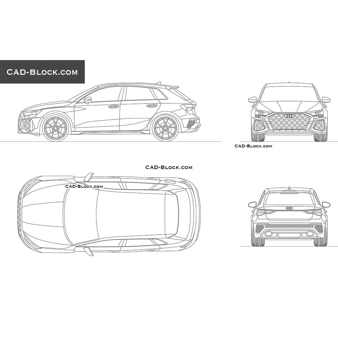 Audi RS3 - Vector car drawings