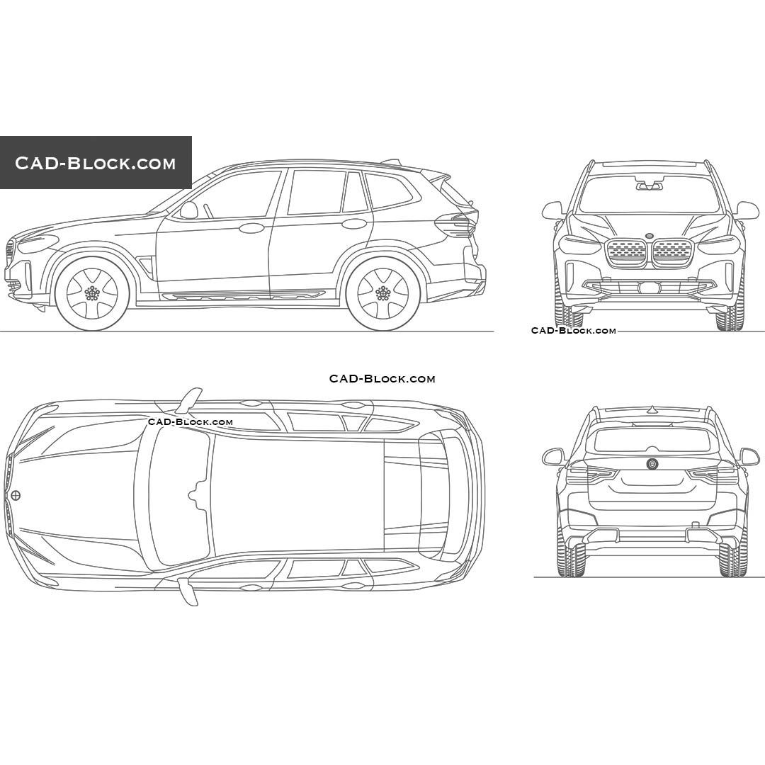 BMW iX3 - Vector car drawings