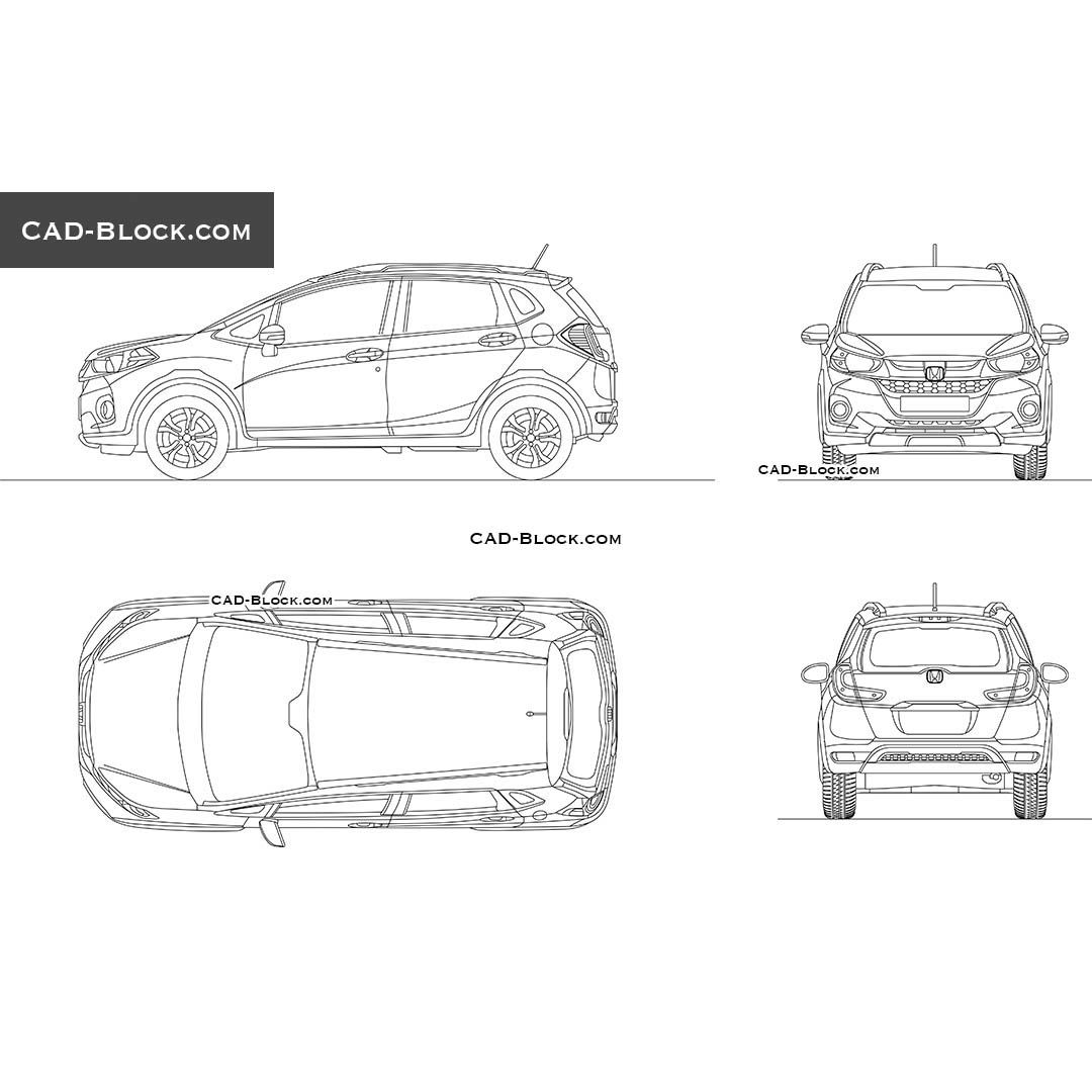 Honda WR-V - Vector car drawings