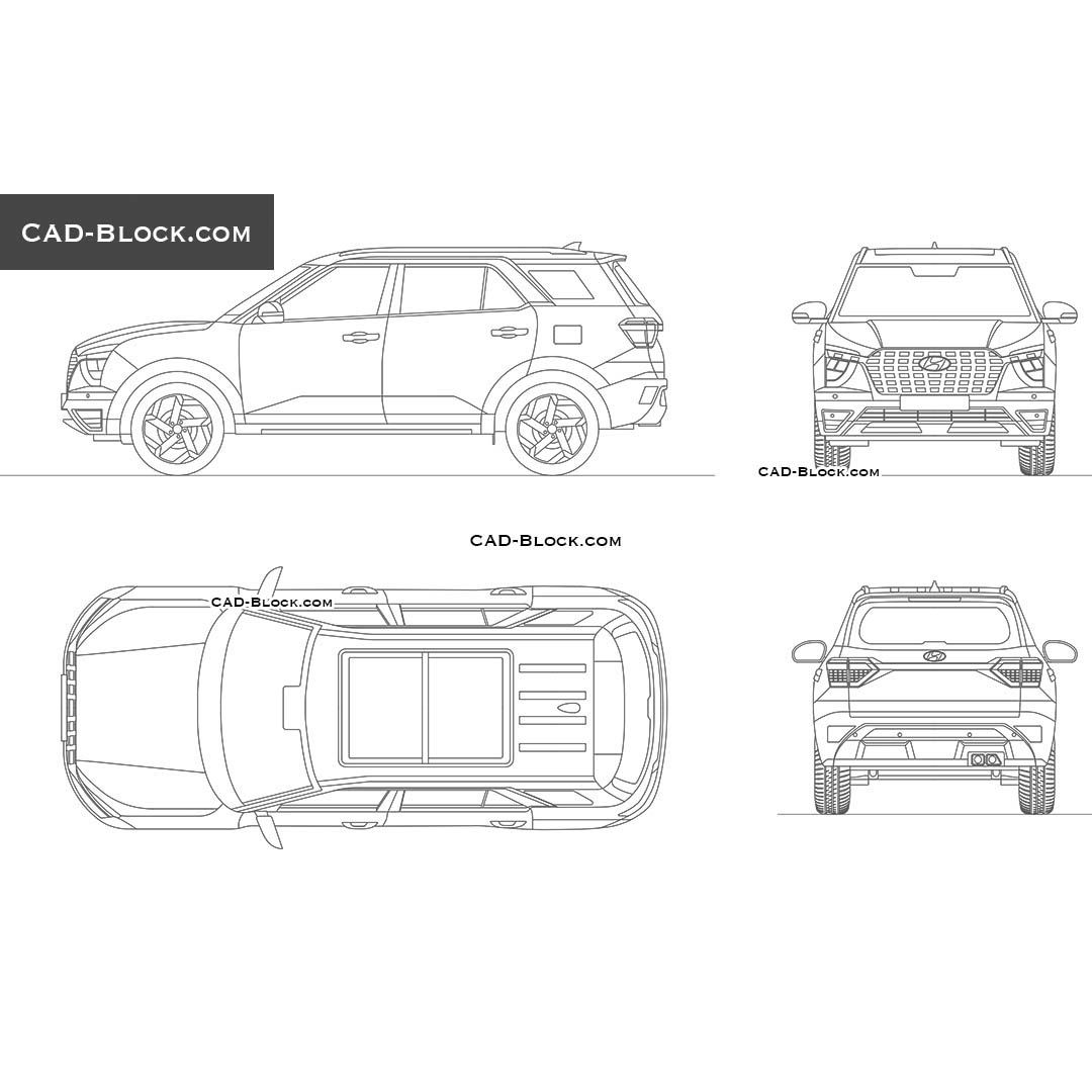 Hyundai Alcazar - Vector car drawings
