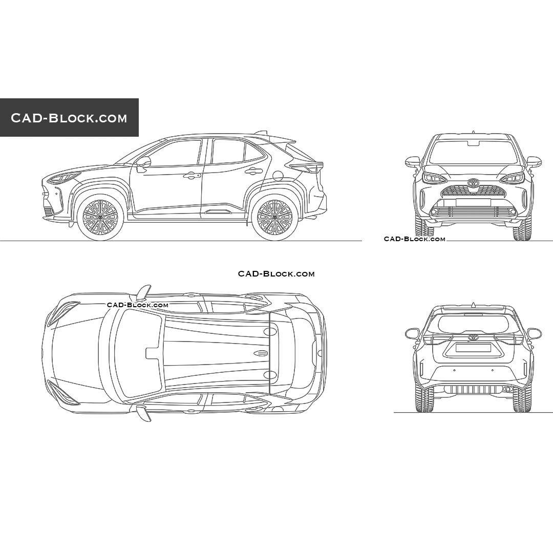 Toyota Yaris Cross - Vector car drawings