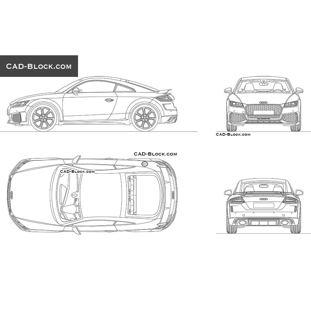 Audi TT RS Coupe - Vector car drawings