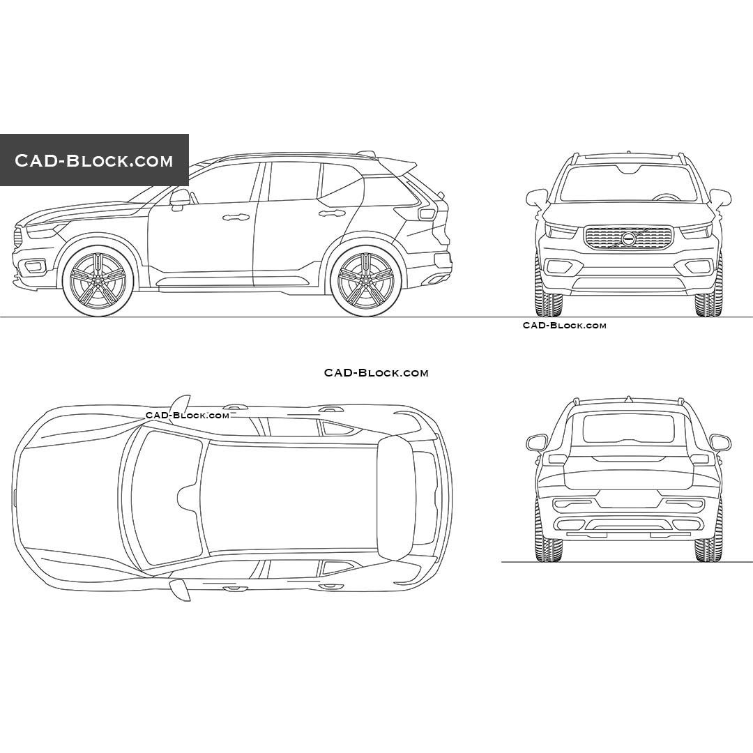 Volvo XC40 - Vector car drawings