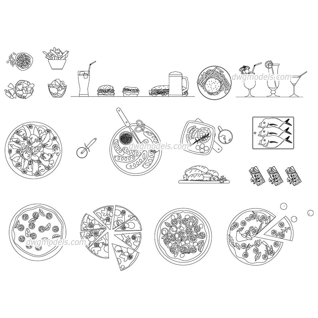 Fast Food - DWG File (AutoCAD)