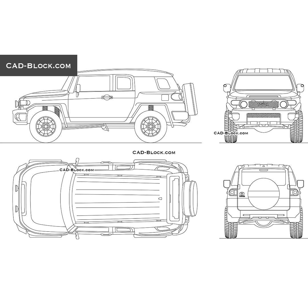 Toyota FJ Cruiser - Vector car drawings