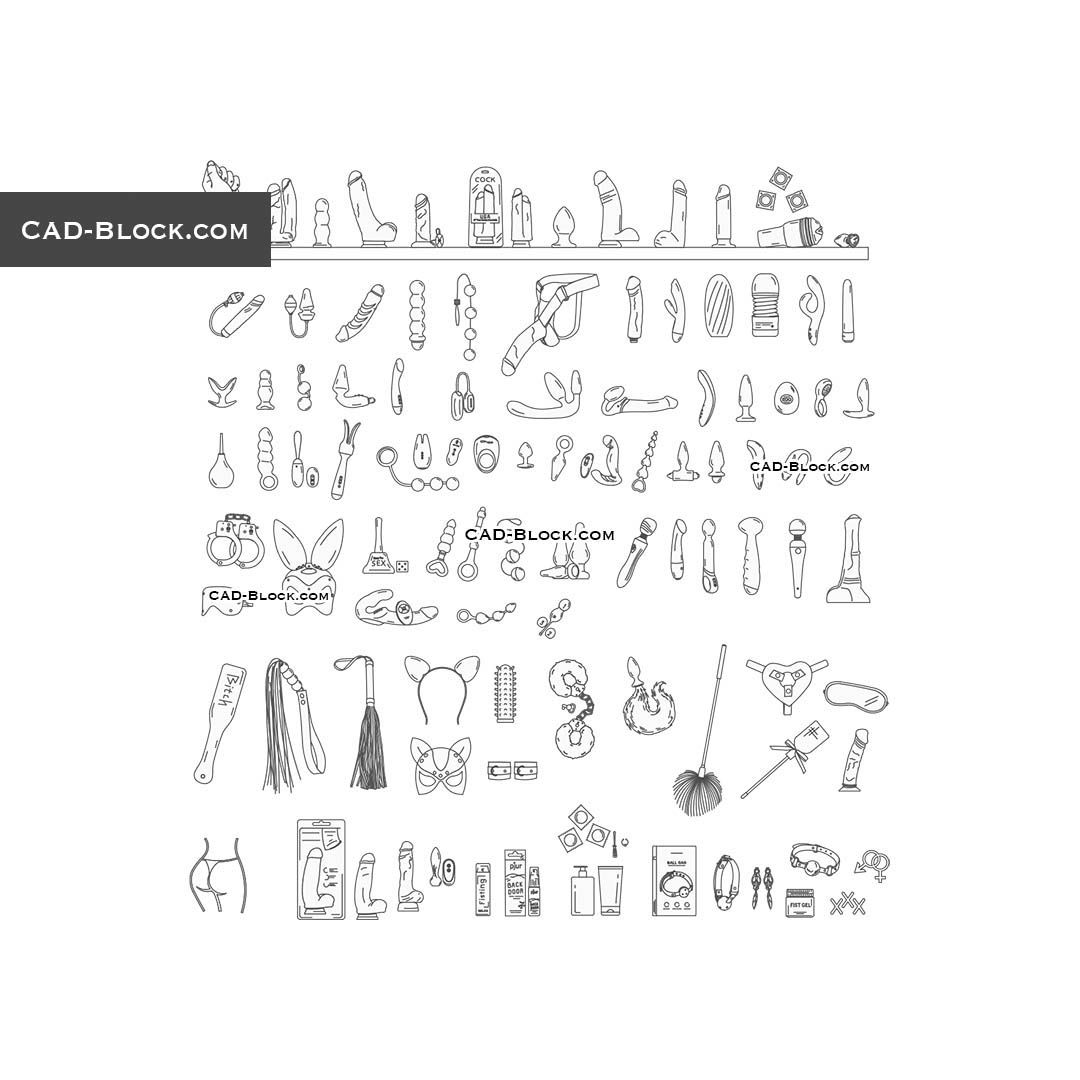Sex Shop Cad Blocks Vector Drawings Autocad Dwg